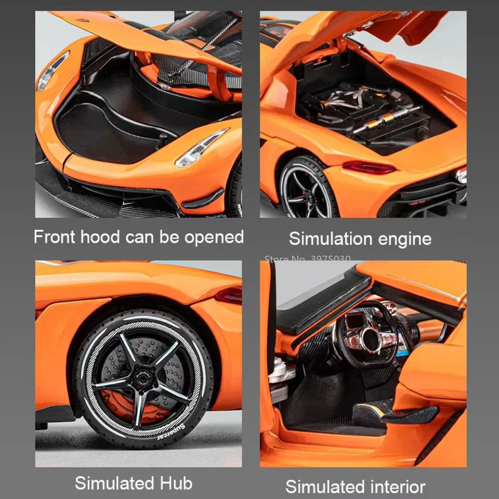 NNEOBA Scale Sports Car Diecast Model for Boys (Orange) – NNE Living