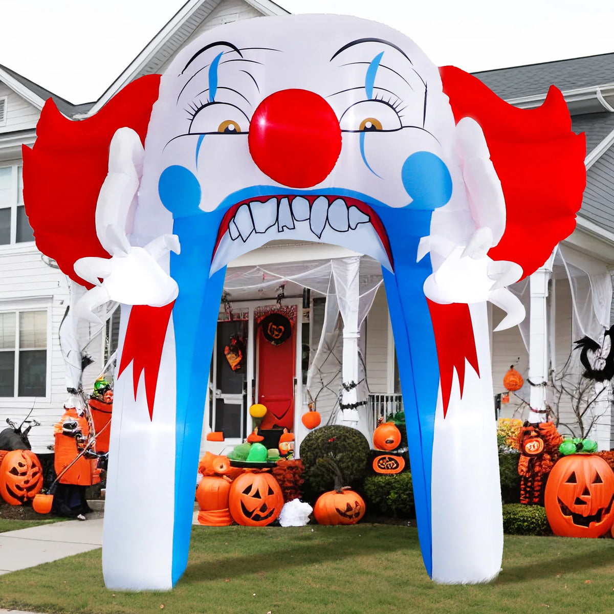 NNEOBA Halloween Clown Arch Inflatable with LED Lights – NNE Living