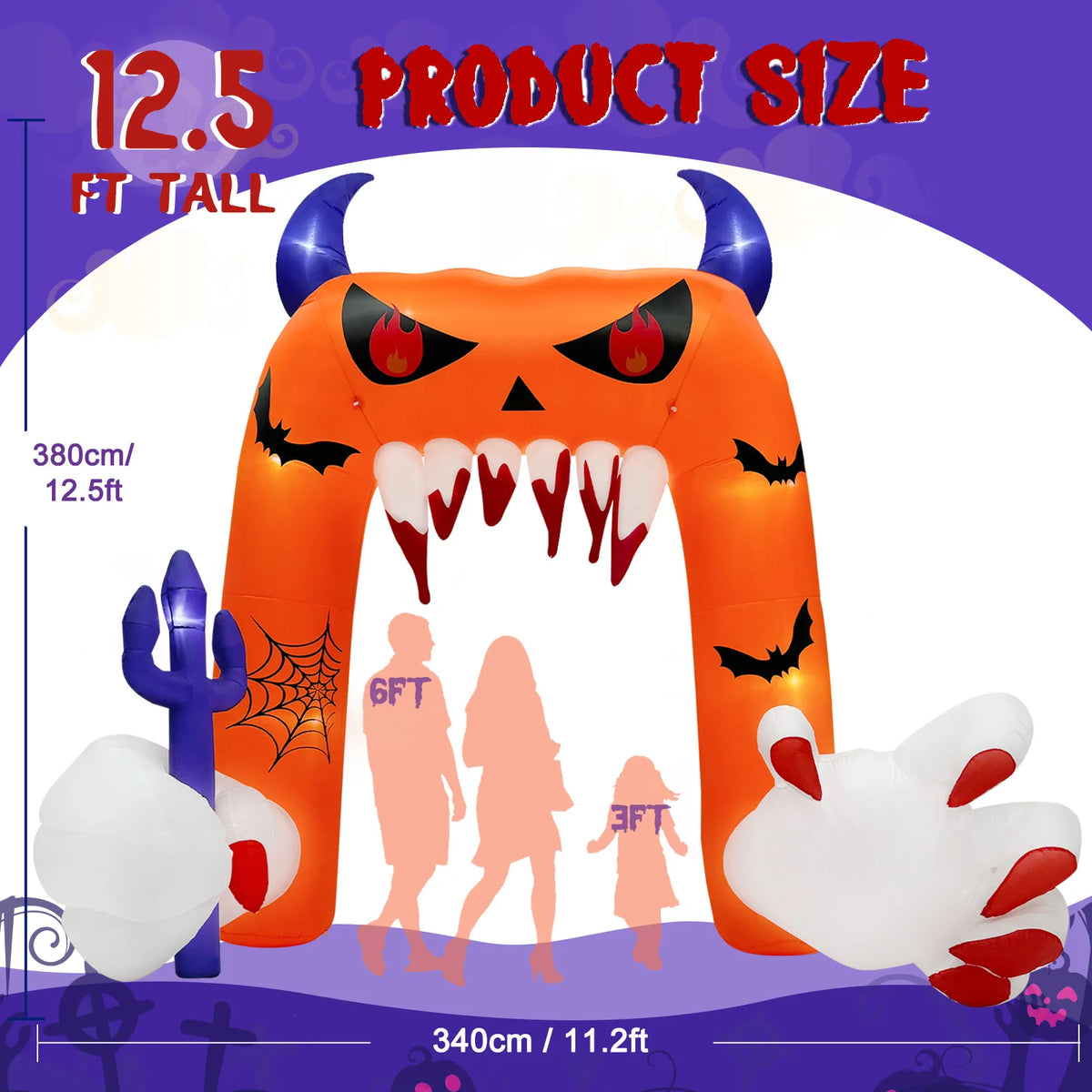 NNEOBA Halloween Inflatable Arch with LED Lights – NNE Living