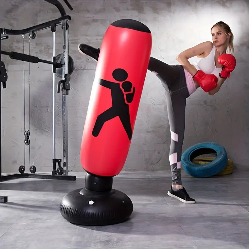 NNETM 1pc Inflatable Fitness Boxing Bag Stand - Durable Martial Arts T ...