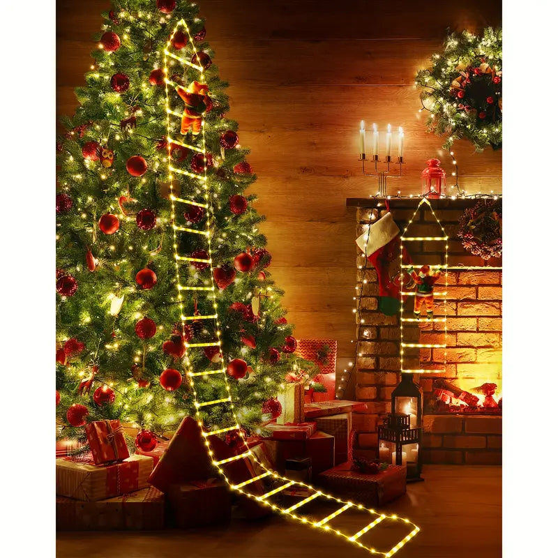 NNETM Santa's Festive Climb: Illuminated Christmas Ladder Light – NNE ...