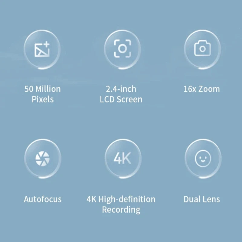 NNEOBA 50MP 4K Digital Camera HD Selfie Travel Camera – NNE Living