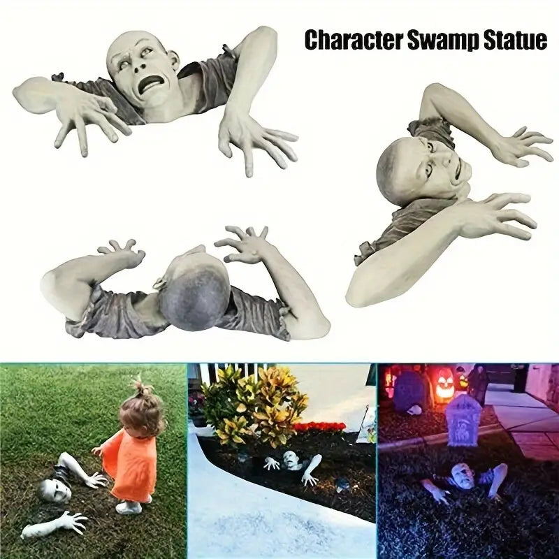 NNETM Swamp Zombie Figurine - Creepy Crawling Undead Resin Statue – NNE ...