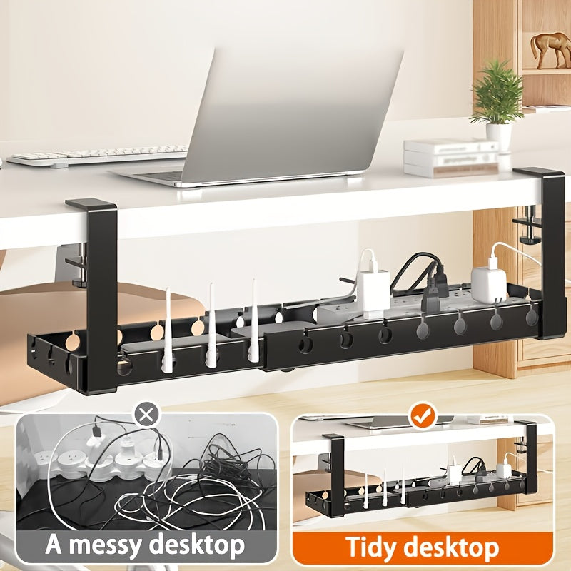 NNETM Adjustable Under-Table Cable Tray with Power Brackets – NNE Living