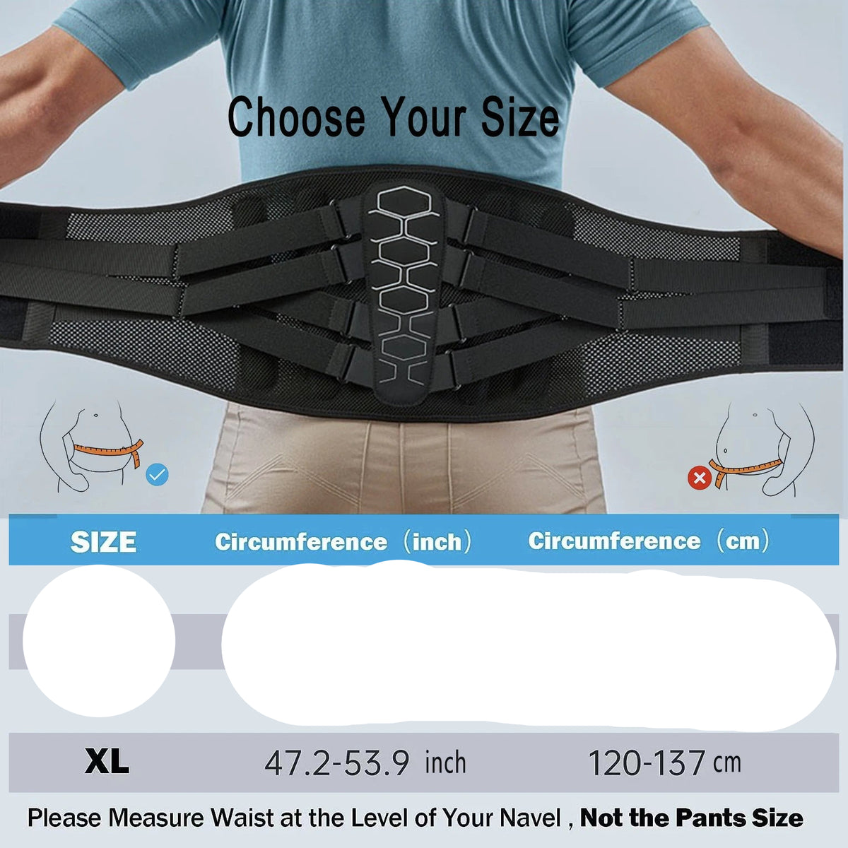 NNEOBA Back Brace for Lower Back Pain Relief with Pulley System Black ...