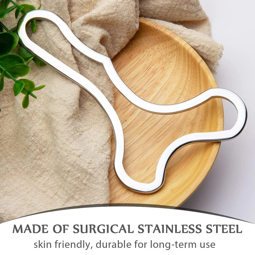 NNEOBA Stainless Steel Gua Sha Scraping Massage Tool Muscle Scraper Si ...