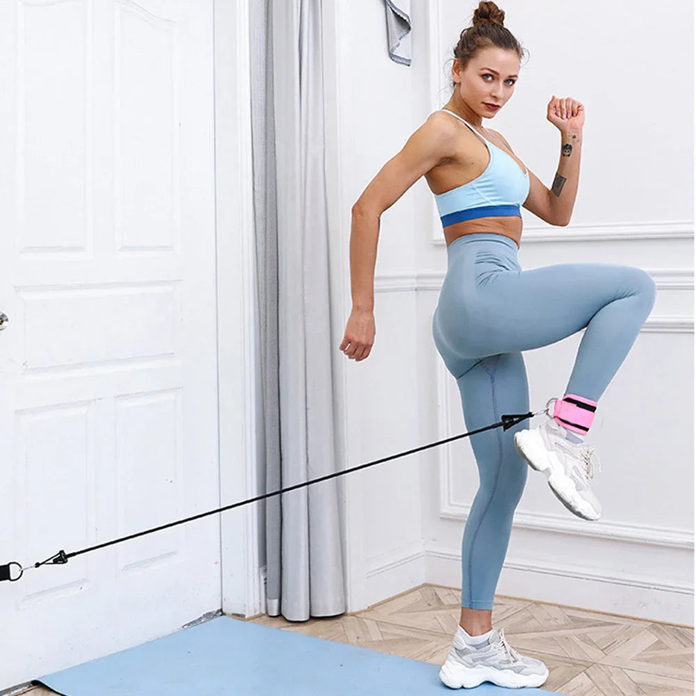 NNEOBA 1 Pair Adjustable D-Ring Ankle Straps for Leg and Glute Workout ...