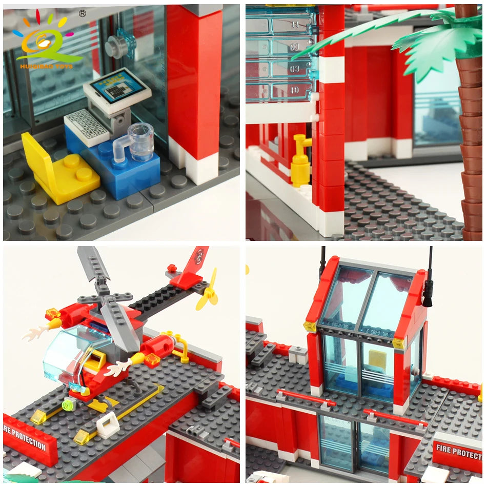 NNEOBA Fire Station Building Blocks Set for Kids (756pcs) – NNE Living