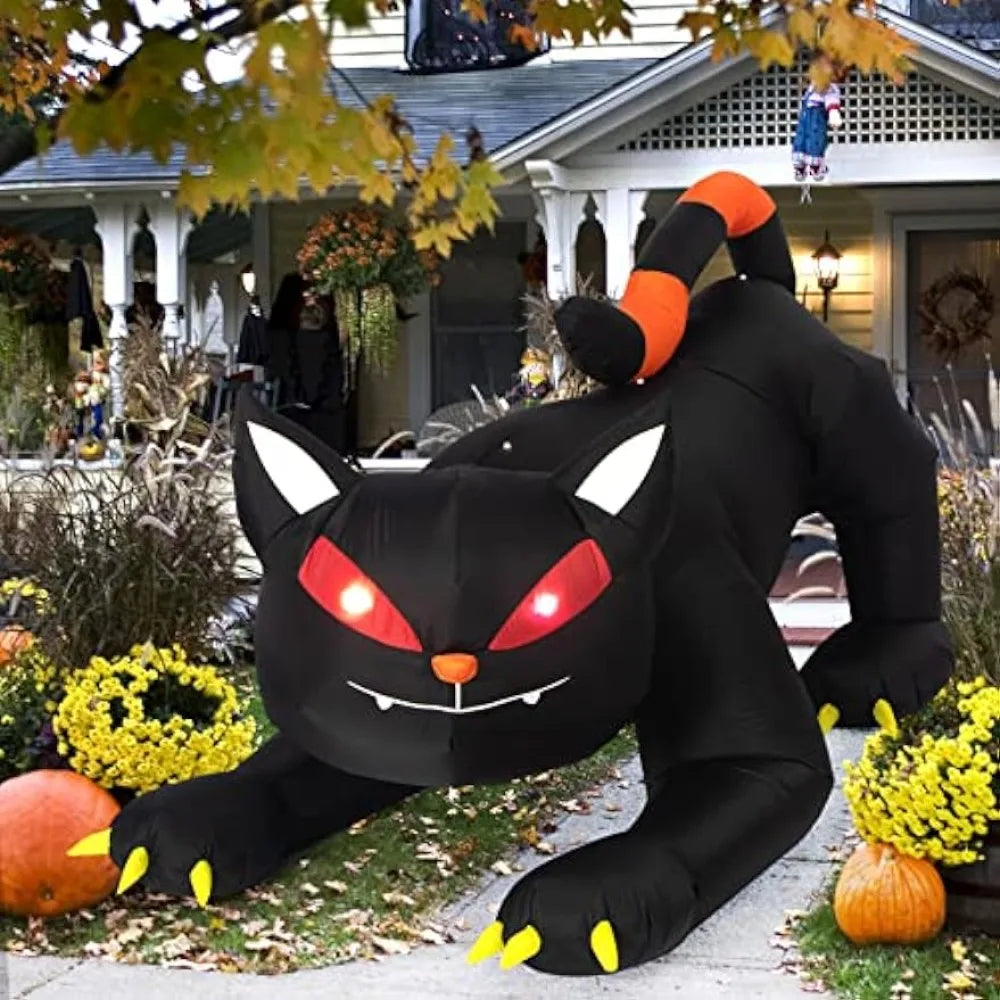 NNEOBA Halloween Inflatable Black Cat with LED Lights – NNE Living