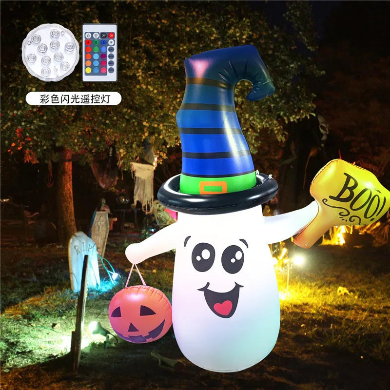 NNEOBA Halloween Inflatable Wizard Ghost with LED Lights – NNE Living