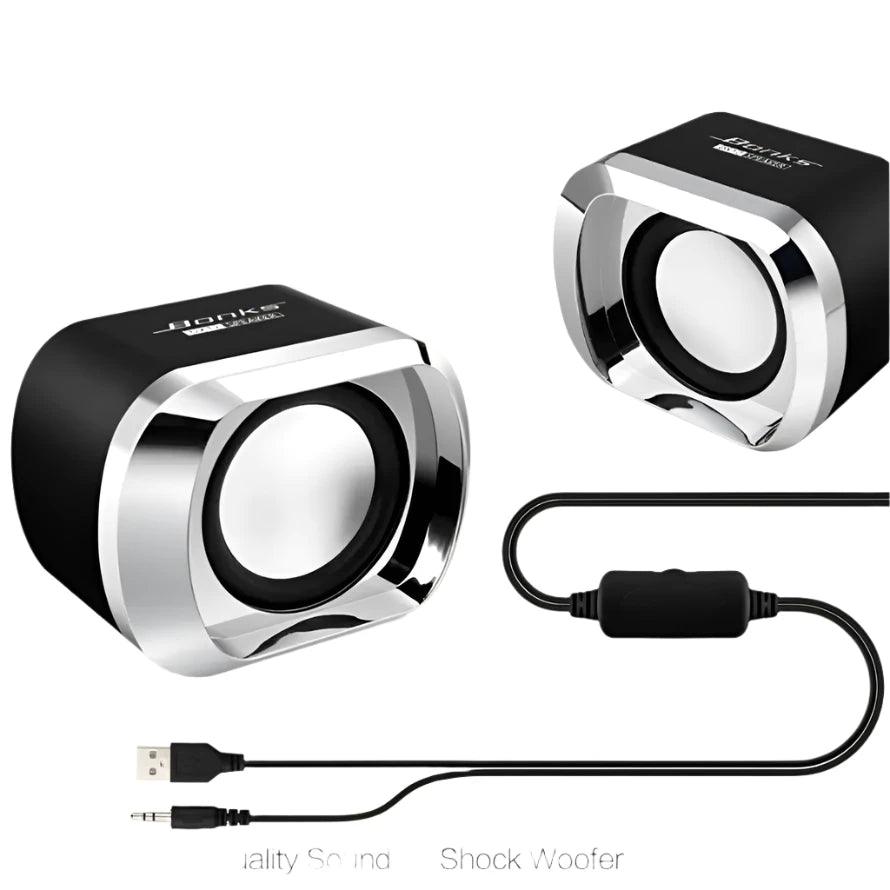 NNEOBA Portable Bass Computer Speakers with Subwoofer (Black) – NNE Living