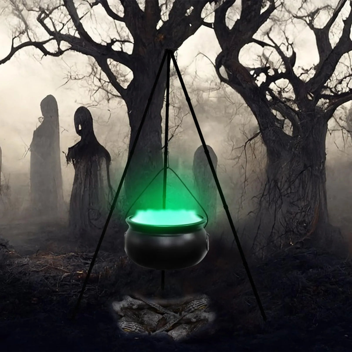 NNEOBA Large Witch Cauldron with LED Lights – NNE Living