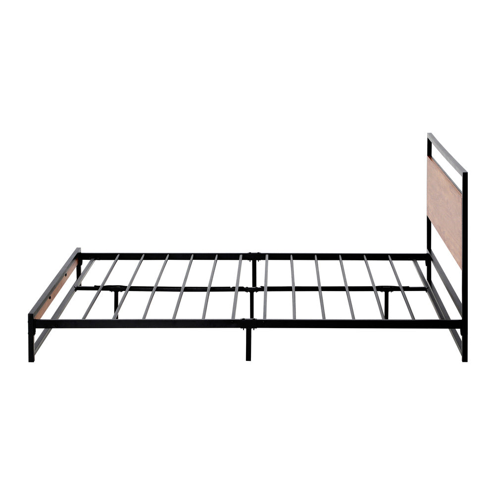 NNEED Metal Bed Frame Double Size Wooden – NNE Living