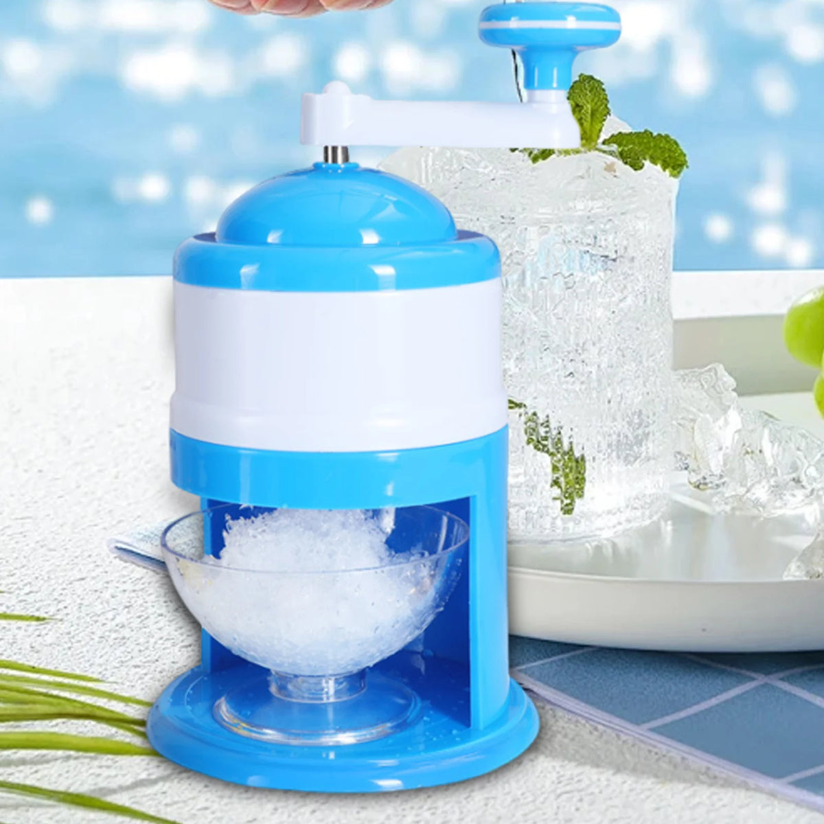 NNEOBA Manual Shaved Ice Crusher Portable Ice Breaker Machine – NNE Living
