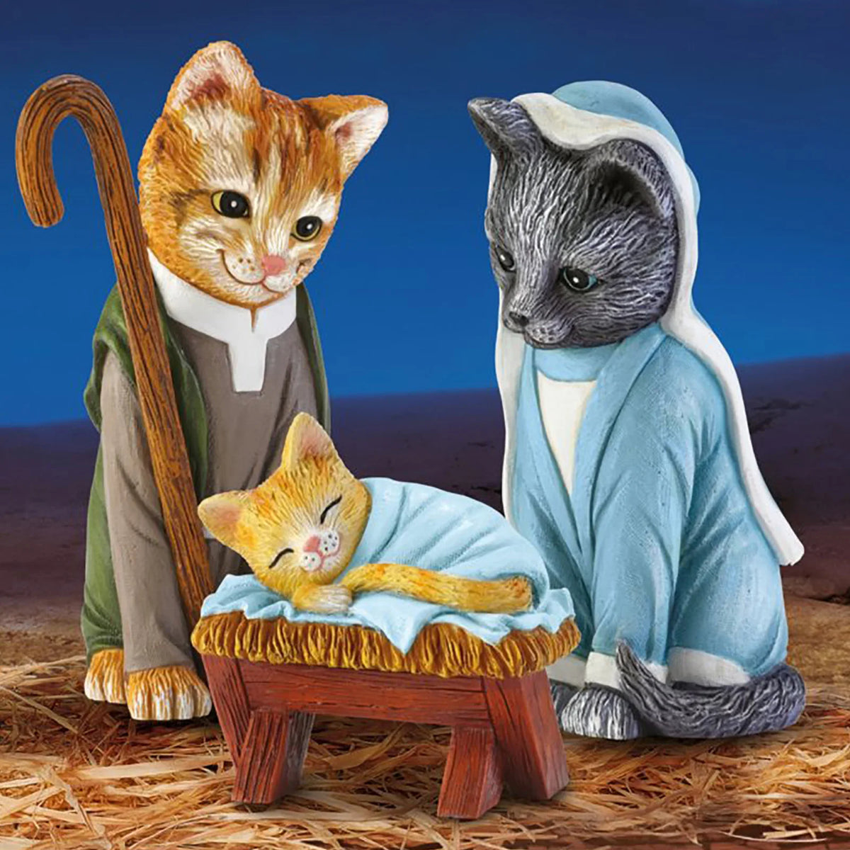 NNEOBA Nativity Royal Cats Christmas Decoration – NNE Living