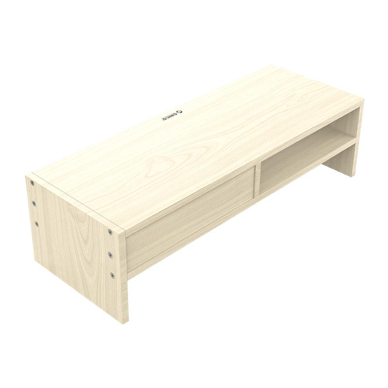 NNEIDS Wood Grain Monitor Stand With Drawer - 2 Layers – NNE Living