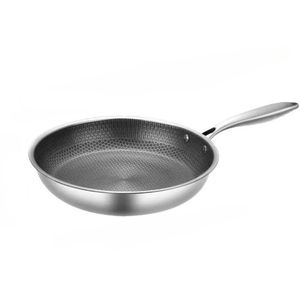 NNEOBA Premium 30cm Stainless Steel Honeycomb Nonstick Skillet Pan Sil ...