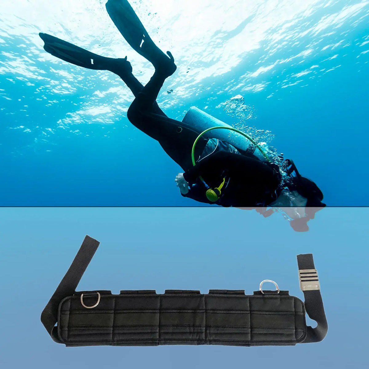 NNEOBA Waterproof Scuba Weight Belt with 5 Pockets for Customizable Bu ...