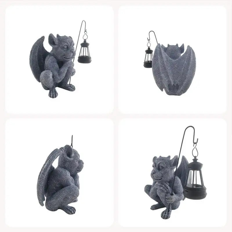 NNEOBA Solar Gargoyle Statue Outdoor Garden Decor Figurine – NNE Living
