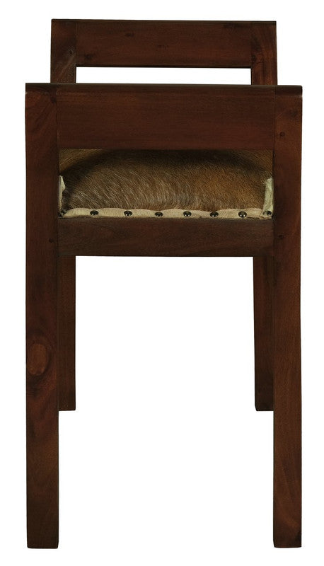 Wilson Genuine Goat Hide Single Seater Stool/Bench (Mahogany) – NNE Living