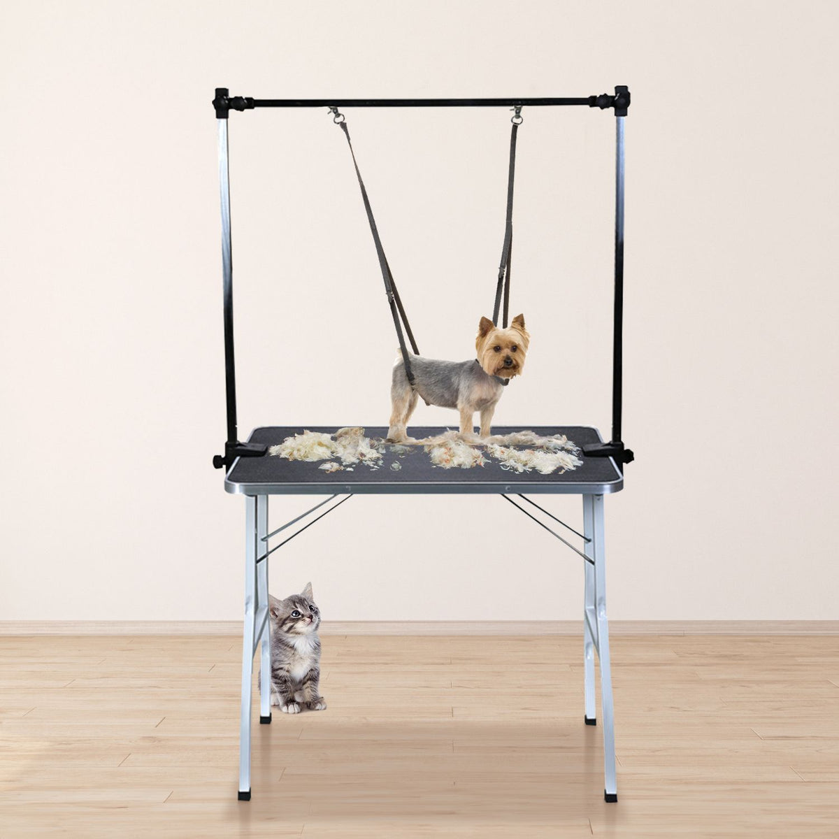 Floofi Pet Grooming Table 90cm Double Pole (Black) – NNE Living