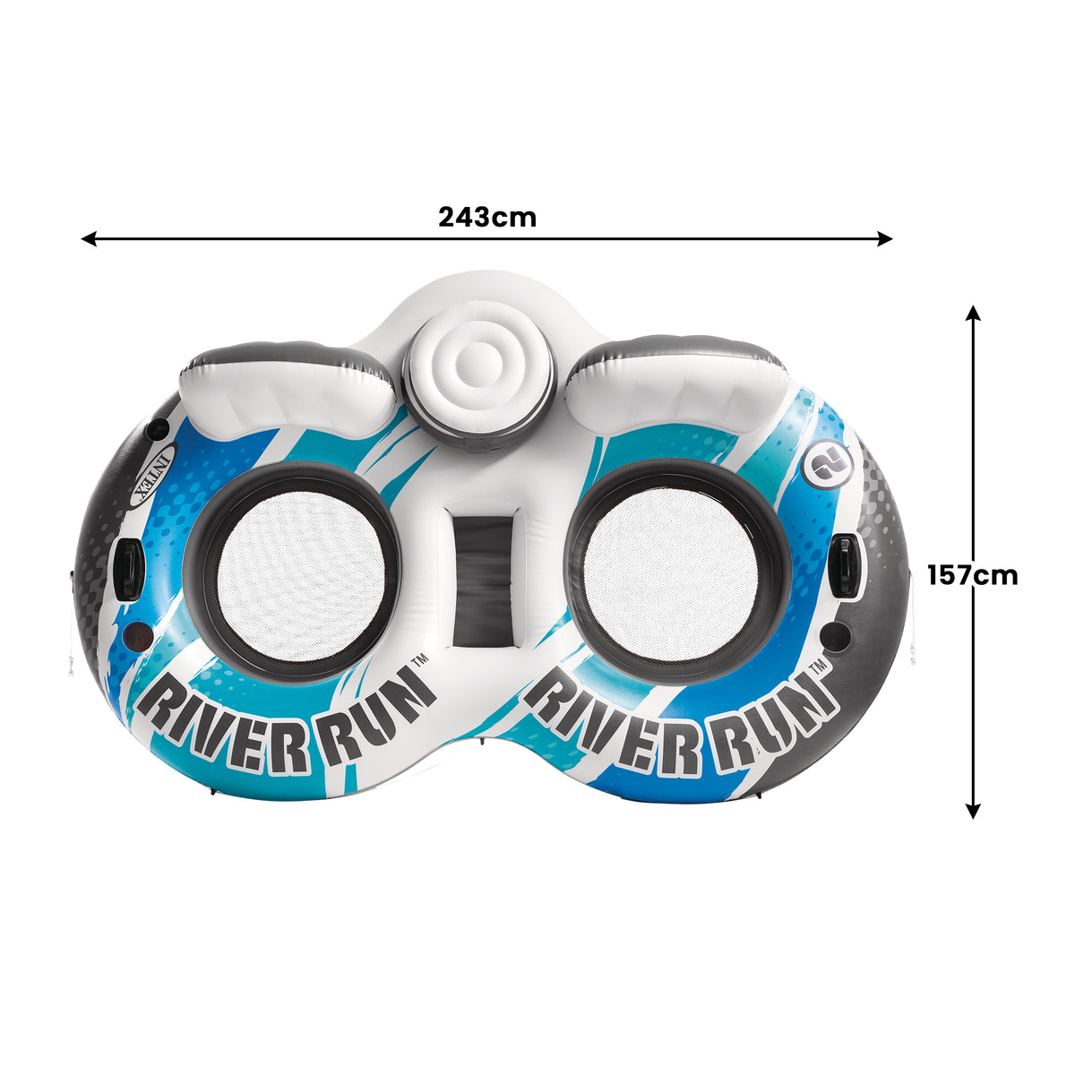 NNEDSZ Intex River Run 2 Blue Rapids Inflatable Floating Lake Tube ...