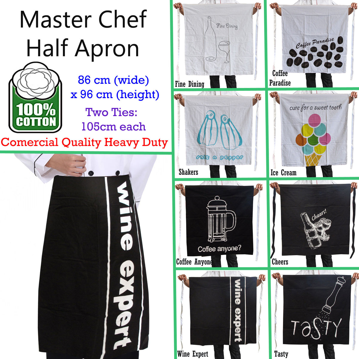 NNEDSZ 100% Cotton Master Chef Half Apron Heavy Duty Shakers – NNE Living