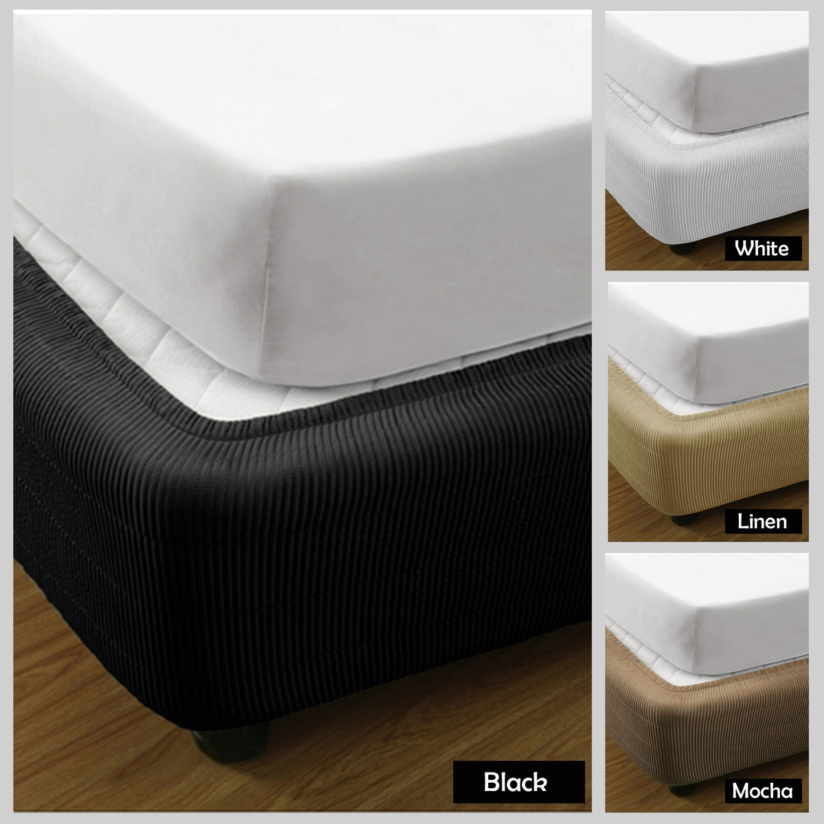 NNEDSZ Vertical Quilted Valance Mocha QUEEN – NNE Living