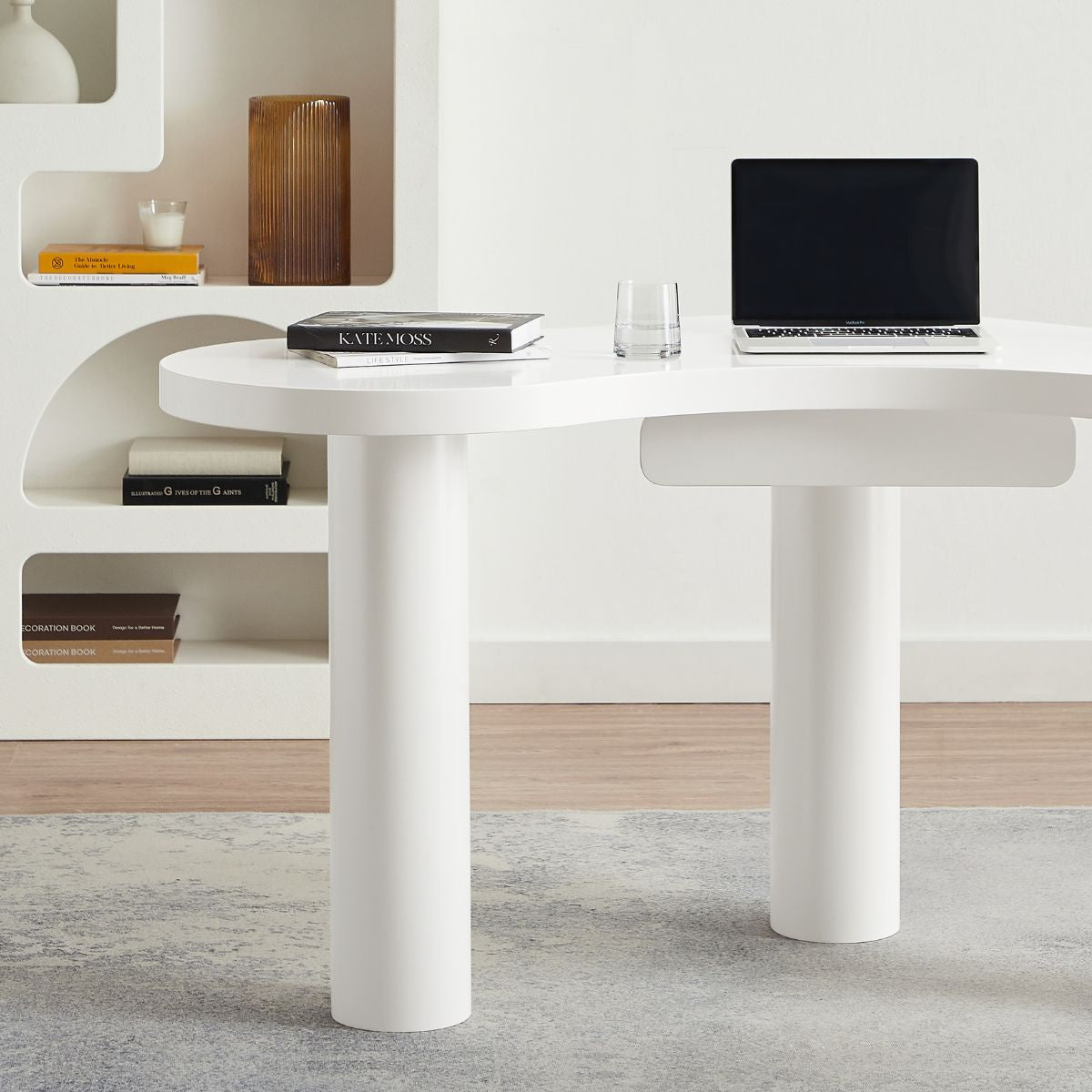Aurora White Office Desk – NNE Living