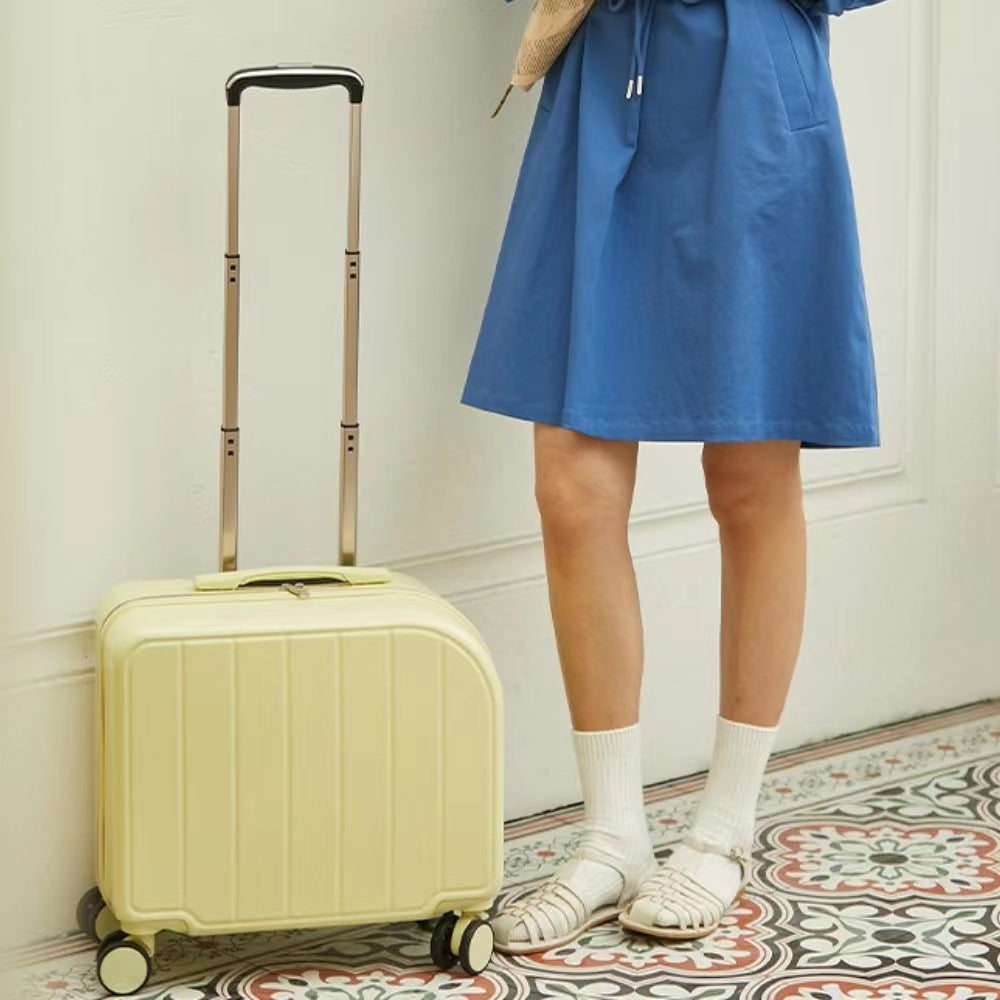 NNEDSZ Light Blue Compact 18-Inch Carry-On Suitcase | Lightweight ABS ...