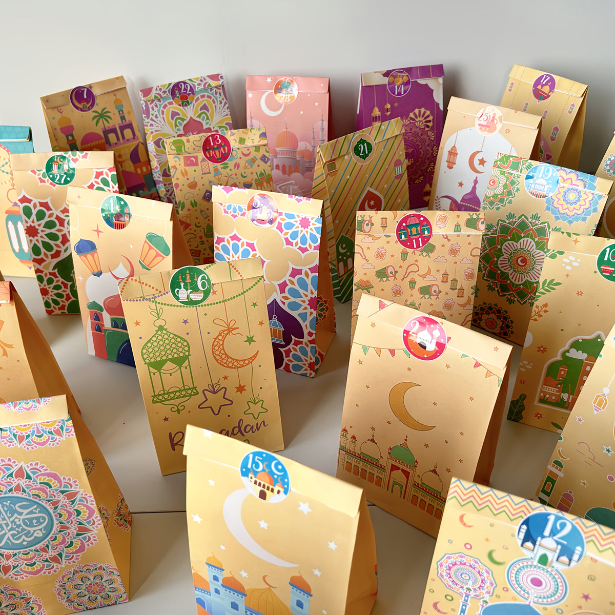 NNETM Ramadan Countdown Kraft Paper Bags Set (60 Pieces) – NNE Living