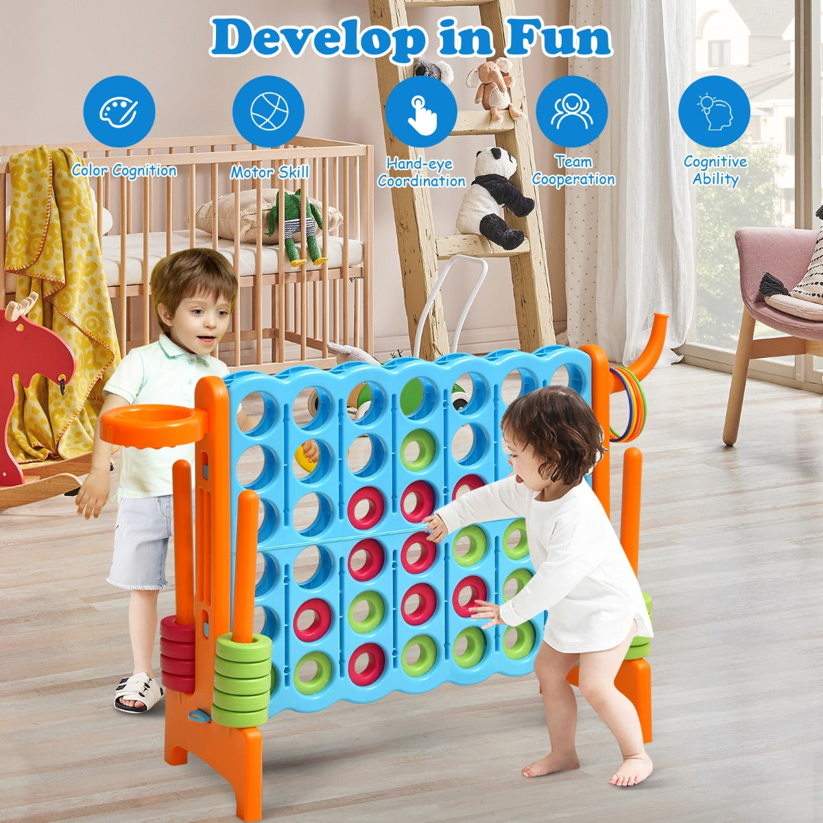 NNECW Jumbo 4-to-Score Giant Game Set for Kids-Orange – NNE Living