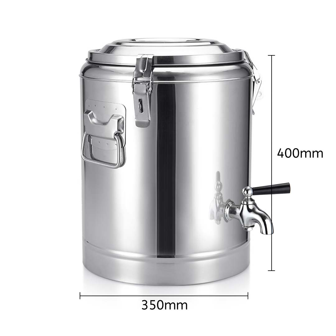 NNEAGS 30L Stainless Steel Insulated Stock Pot Dispenser Hot & Cold Be ...