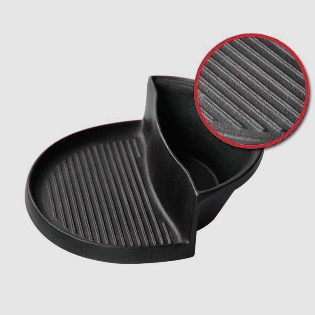 NNEAGS 2 in 1 Cast Iron Ribbed Fry Pan Skillet Griddle BBQ and Steambo ...