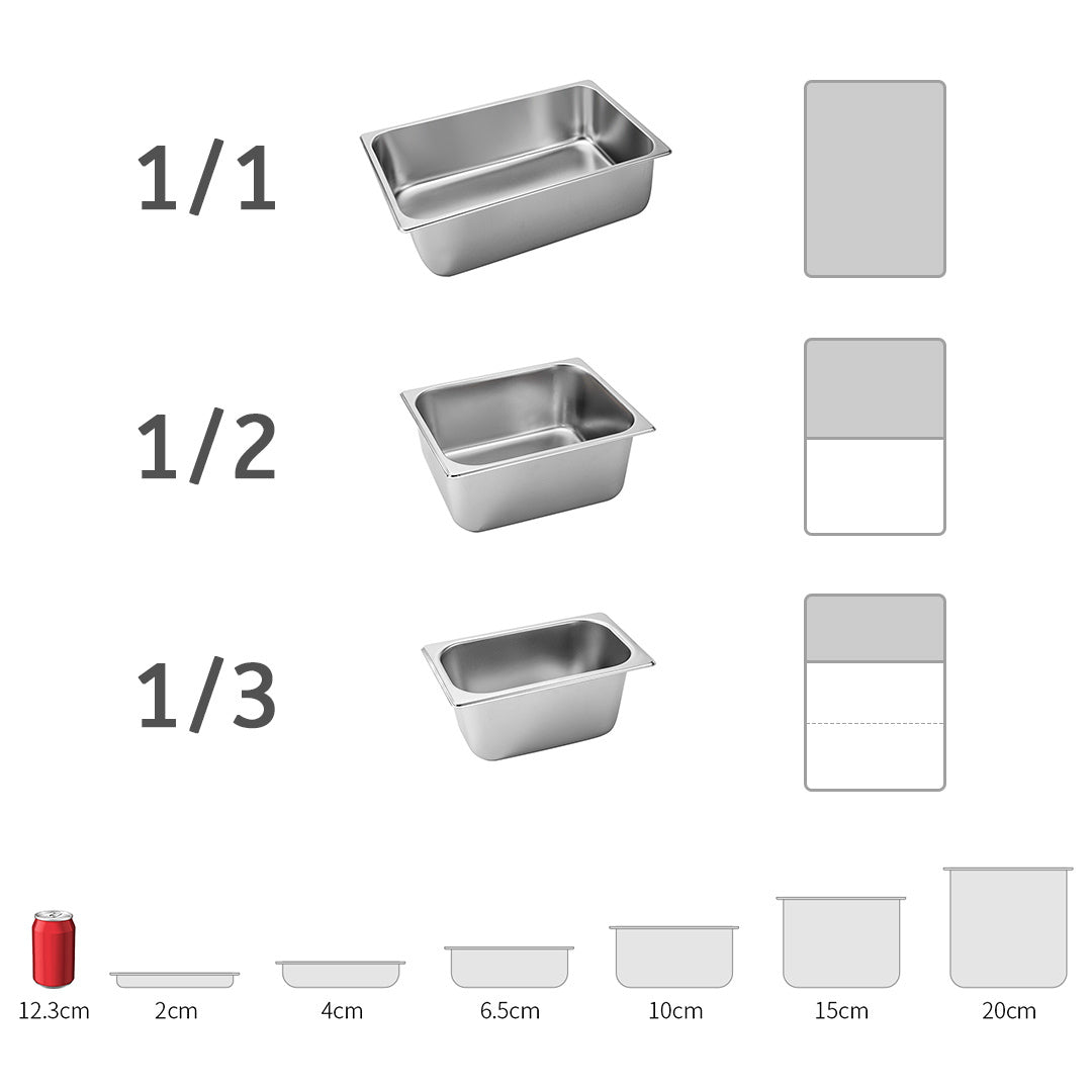 NNEAGS GN Pan Full Size 1/2 GN Pan 15cm Deep Stainless Steel Tray – NNE ...