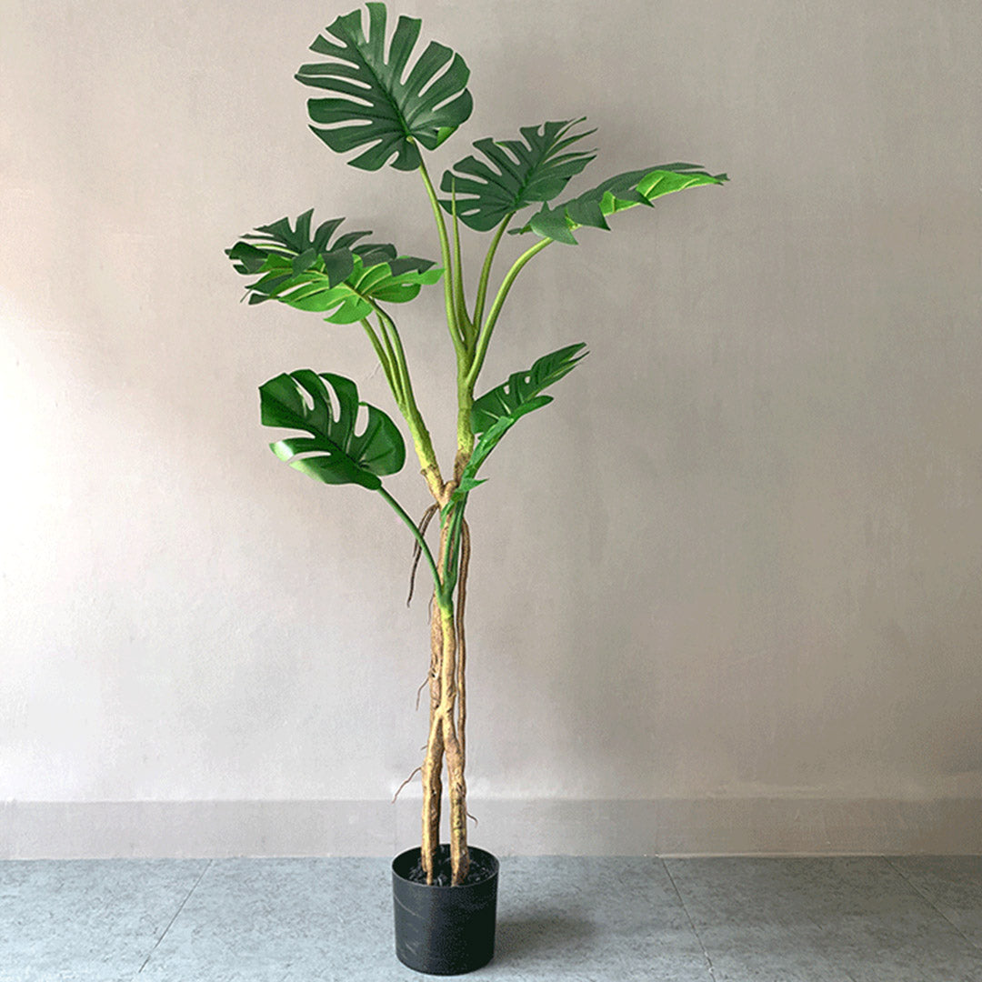 NNEAGS 2X 160cm Green Artificial Indoor Turtle Back Tree Fake Fern Pla ...
