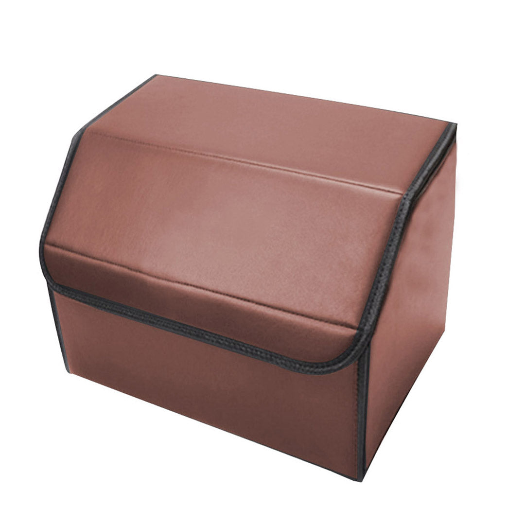 NNEAGS 2X Leather Car Boot Collapsible Foldable Trunk Cargo Organizer ...
