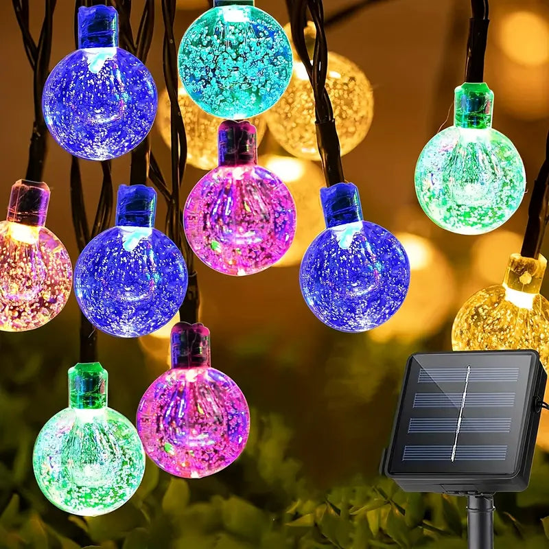 NNETM Multicolor LED Solar Crystal Bubble Ball String Lights – NNE Living