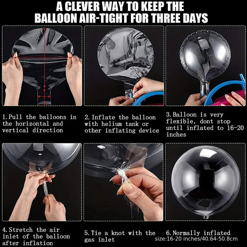 NNETM 10pcs LED Balloons: Luminous Bobo Light-Up Flashing Helium Ballo ...