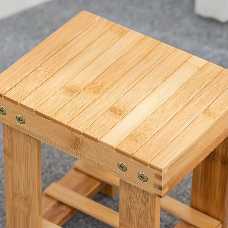 NNETM Bamboo Children's Small Stool - Square Shape, 25cm High – NNE Living