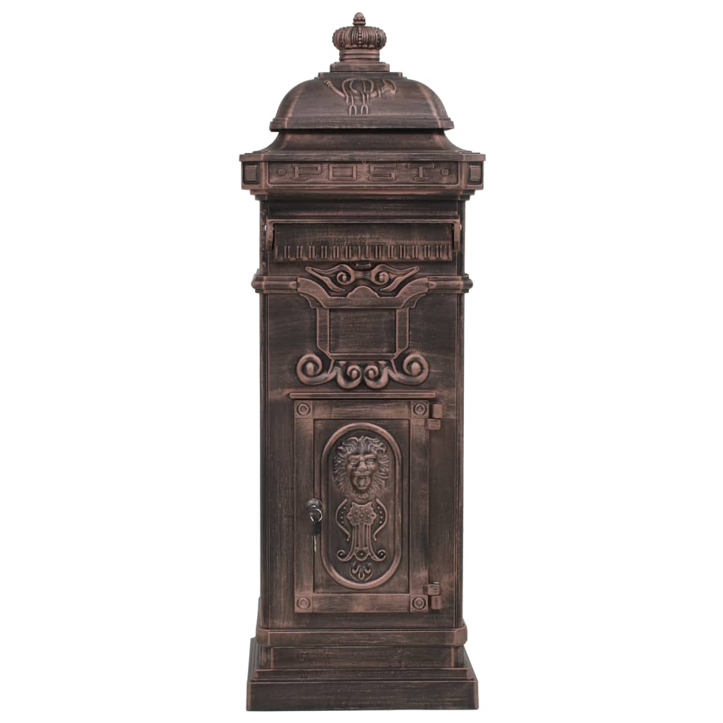 NNEVL Pillar Letterbox Aluminium Vintage Style Rustproof Bronze – NNE ...