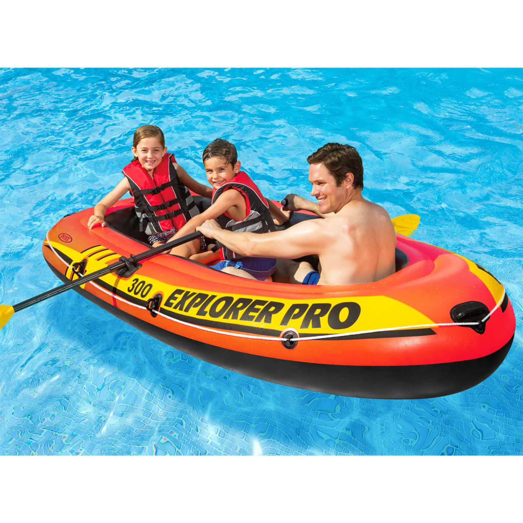 NNEVL Intex Explorer Pro 300 Set Inflatable Boat with Oars and Pump ...
