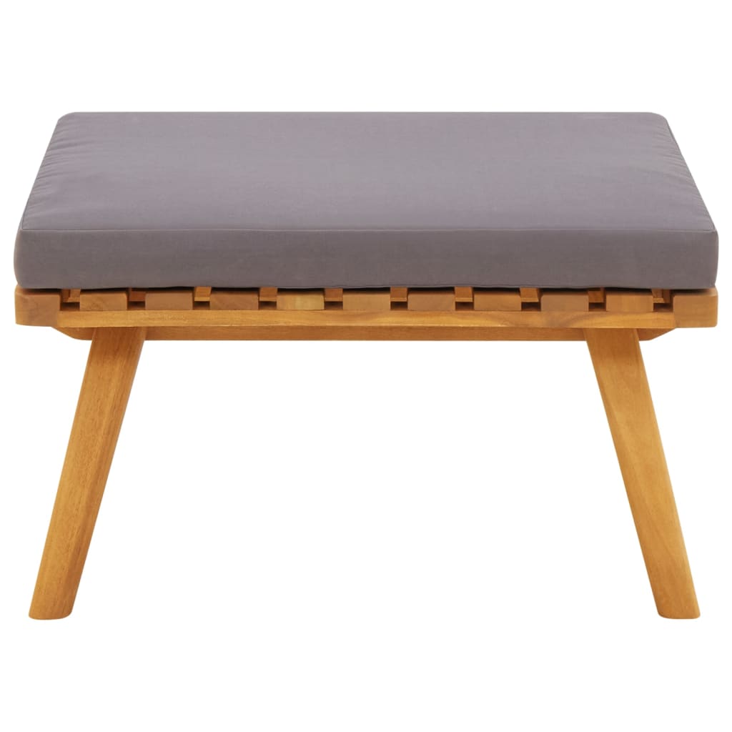 NNEVL Garden Footstool with Cushion 60x60x29 cm Solid Acacia Wood – NNE ...