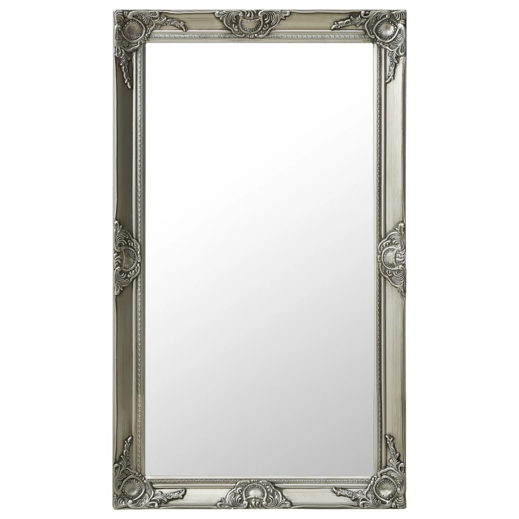 NNEVL Wall Mirror Baroque Style 60x100 cm Silver – NNE Living