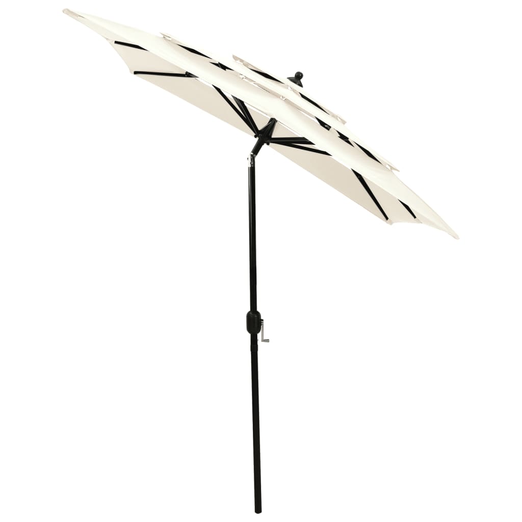 NNEVL 3-Tier Parasol with Aluminium Pole Sand 2x2 m – NNE Living