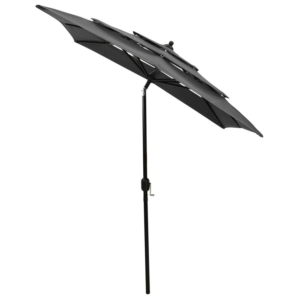 NNEVL 3-Tier Parasol with Aluminium Pole Anthracite 2x2 m – NNE Living