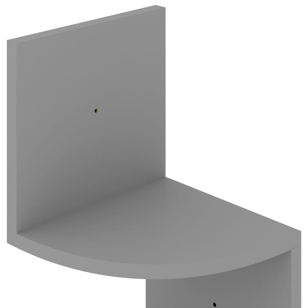 NNEVL Wall Corner Shelf Grey 19x19x123 cm Chipboard – NNE Living