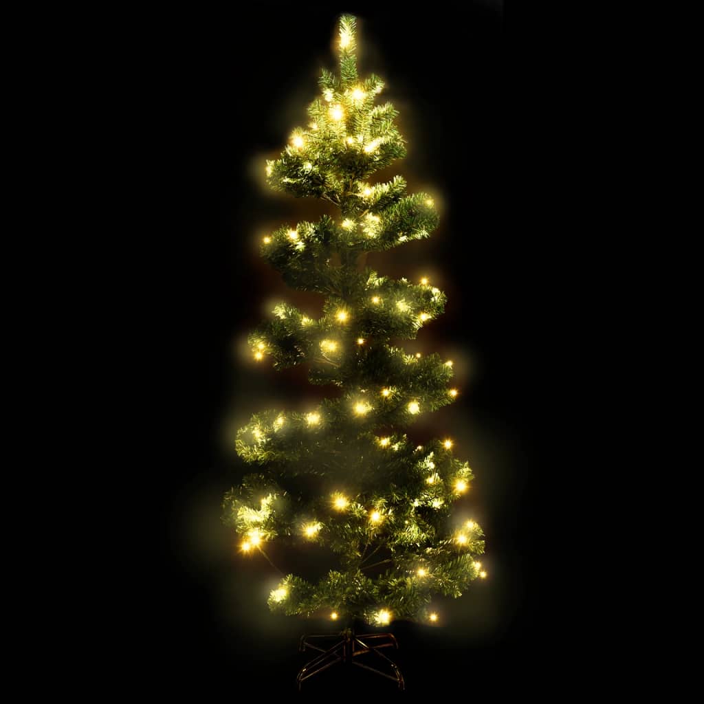 NNEVL Swirl Pre-lit Christmas Tree with Stand Green 180 cm PVC – NNE Living