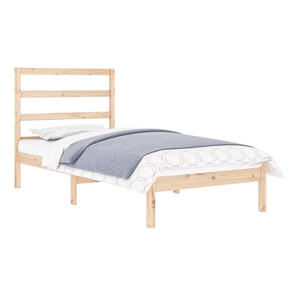 NNEVL Bed Frame Solid Wood 90x190 cm Single Bed Size – NNE Living