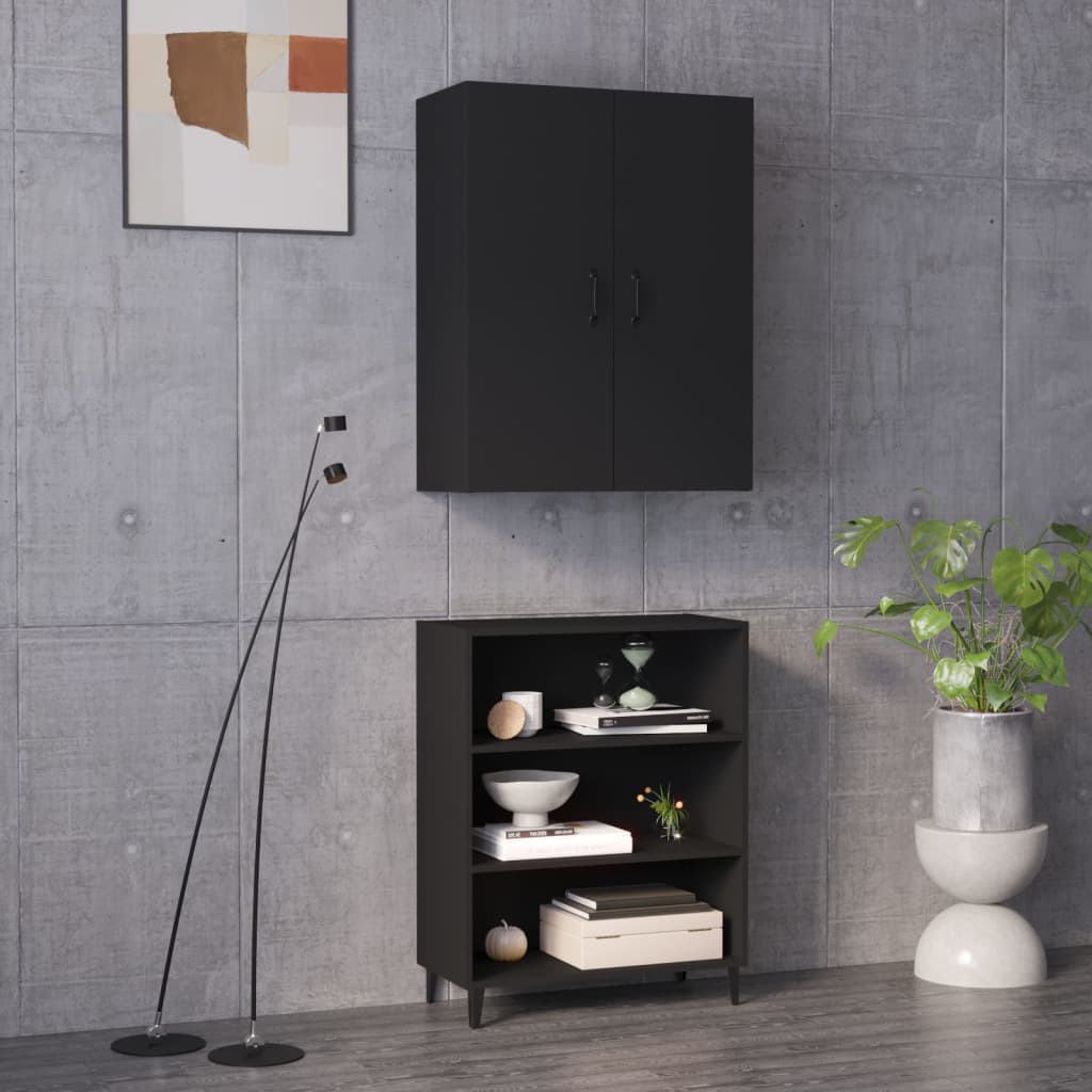 NNEVL Highboard Black 69.5x32.5x180 cm Engineered Wood – NNE Living
